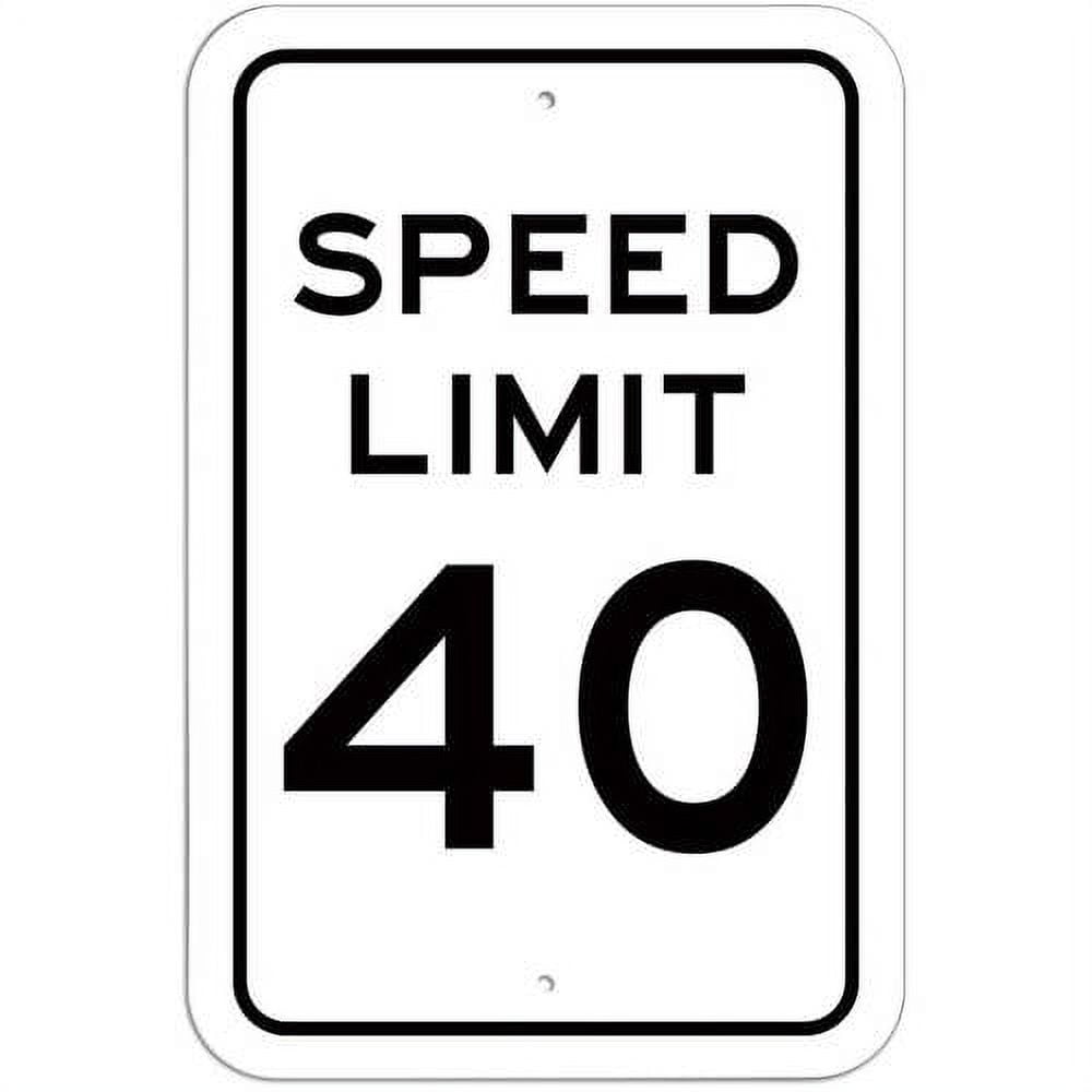 Speed Limit 40 Sign - Walmart.com
