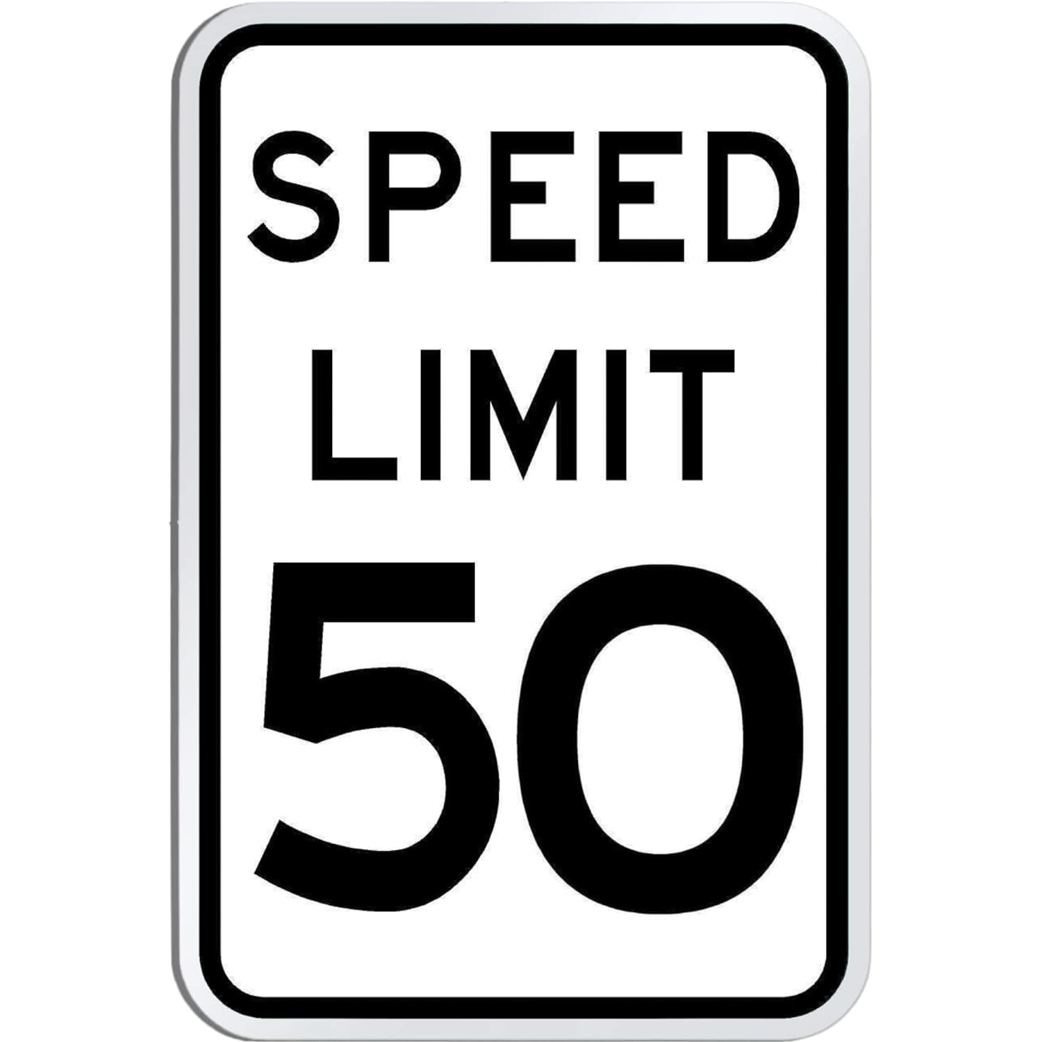 Speed Limit 50 Sign - 12 x 18 Road Sign. - Walmart.com