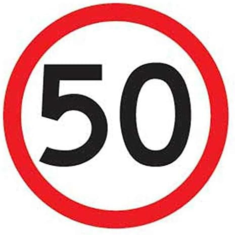 Speed Limit 50Km Safety Sign Plaques And Signs Outdoor Funny Metal Sign ...
