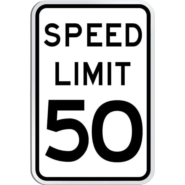 Speed Limit 55 Sign - 8 x 12. A Real Sign. 10 Year 3M Warranty ...