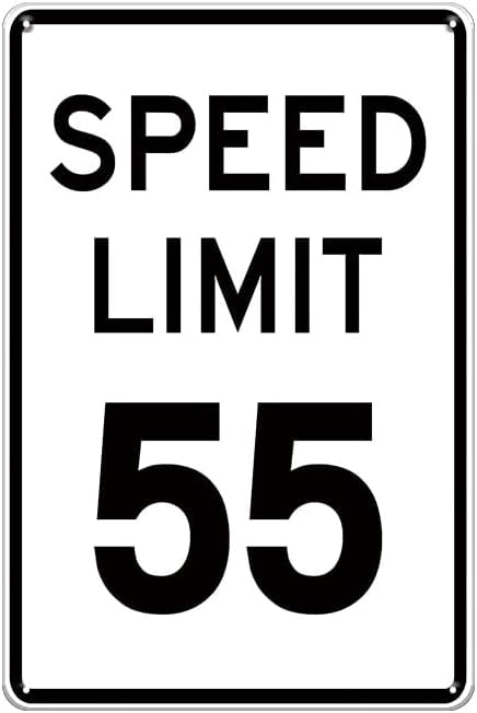 Speed Limit 55 Sign, Funny Garage Man Cave Street Signs for Men, Metal ...
