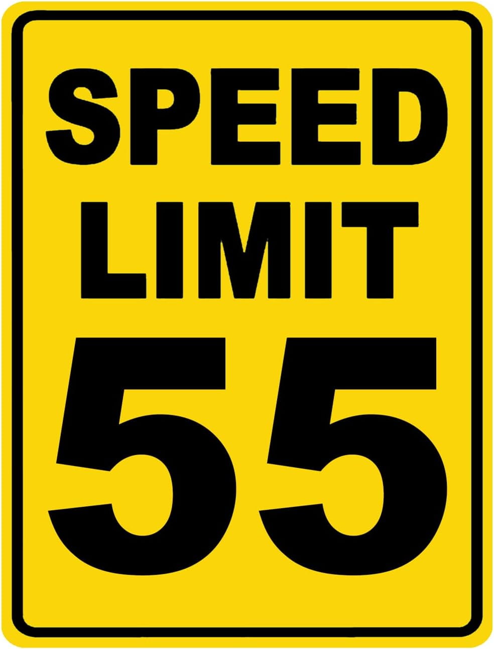 Speed Limit 55 Sign Mph Slow Warning Dector Traffic Road Highway Metal ...
