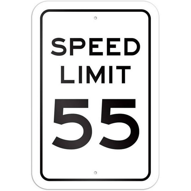 Speed Limit 55 Sign - Walmart.com