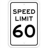 Speed Limit 60 Sign - Walmart.com