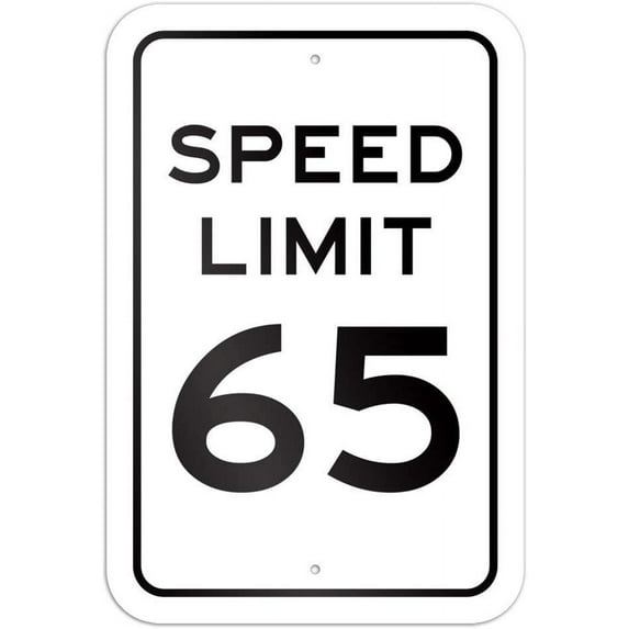 Speed Limit 65 Sign - Walmart.com