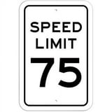 Speed Limit 75 Sign - Walmart.com