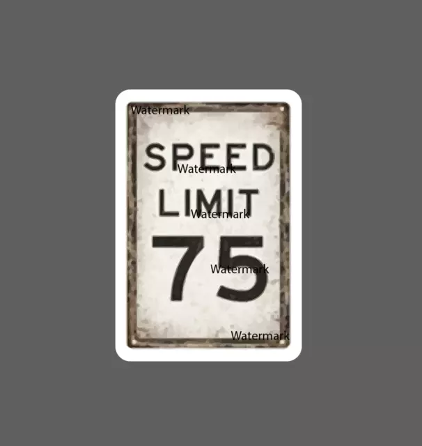 Speed Limit 75 Sticker Traffic Sign Sticker Phone Decal Water Bottle ...