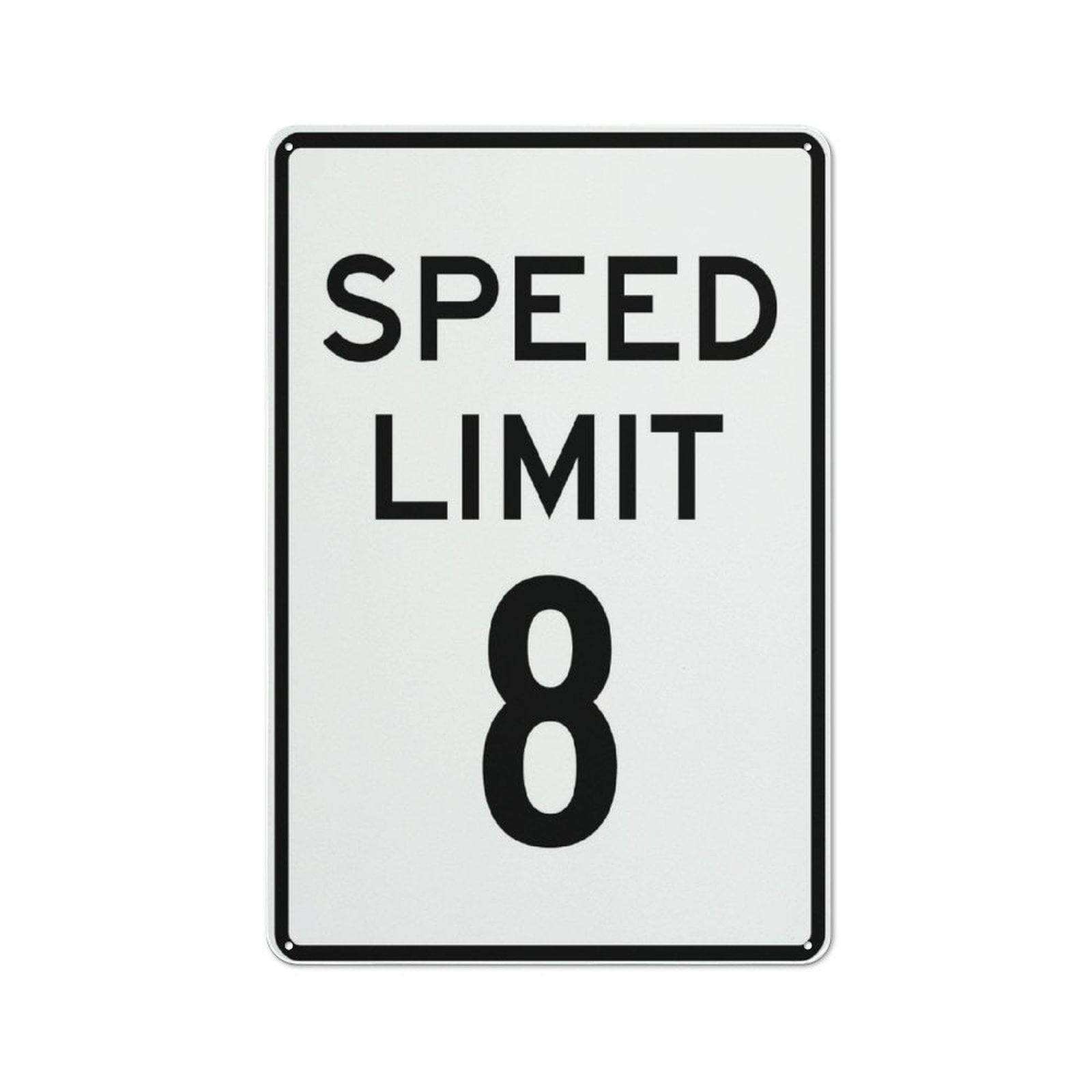 Speed Limit 8 Sign For House Door Office Business Yard,Metal Aluminum ...