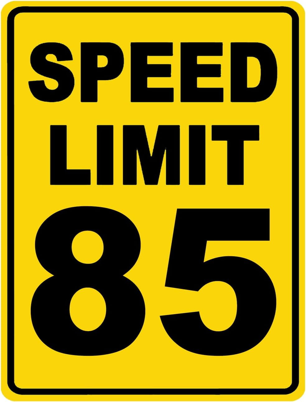 Speed Limit 85 Sign Mph Slow Warning Dector Traffic Road Highway Metal ...