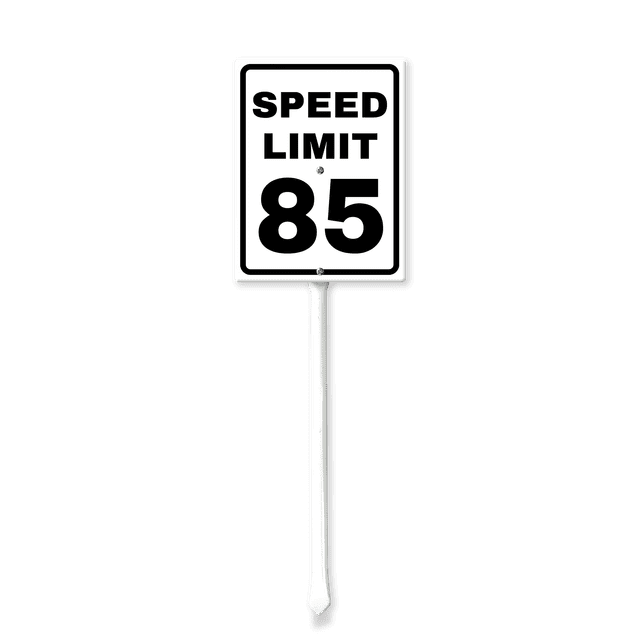 Speed Limit 85 Yard Sign With Stakes 8 x 12 inch，Funny Aluminum Sign ...