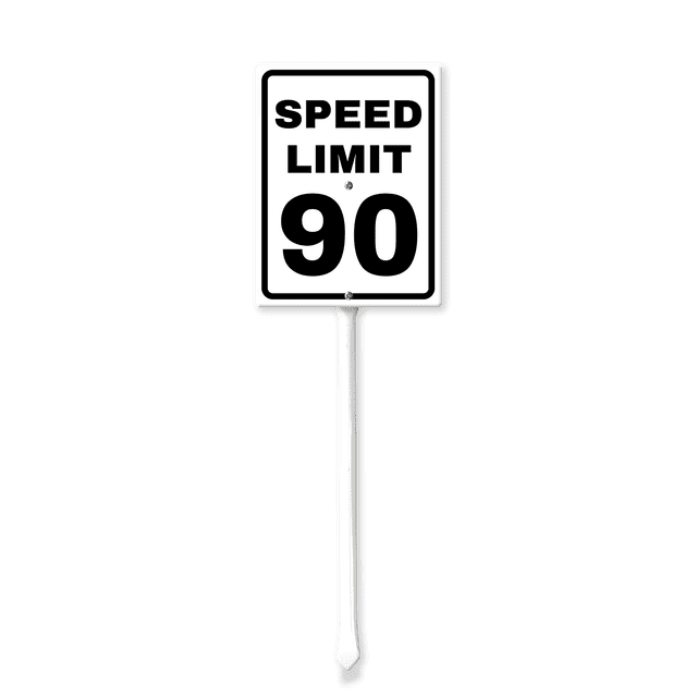 Speed Limit 90 Yard Sign With Stakes 4.6 x 6 inch，Funny Aluminum Sign ...