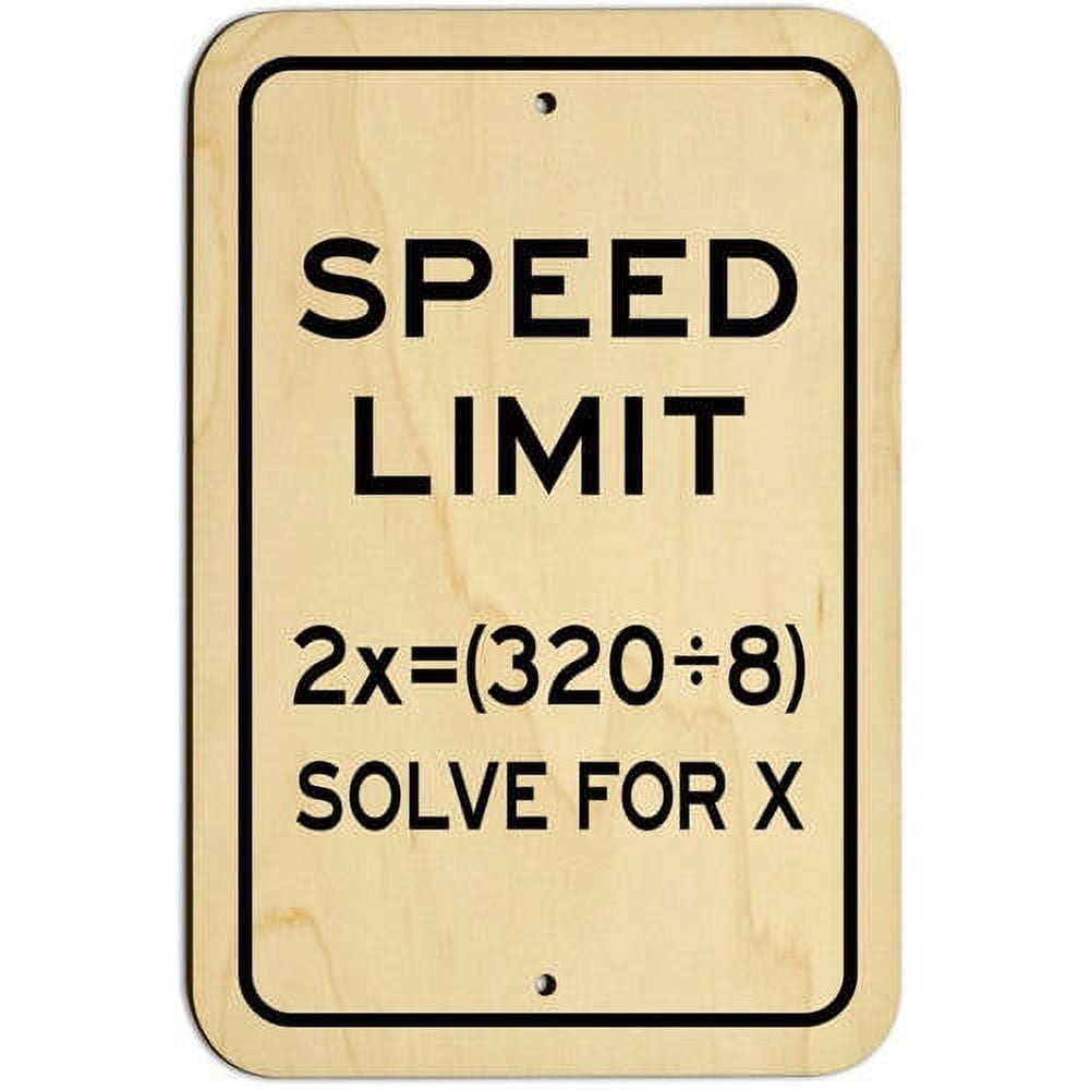 Speed Limit Algebra Math Problem Sign - Walmart.com