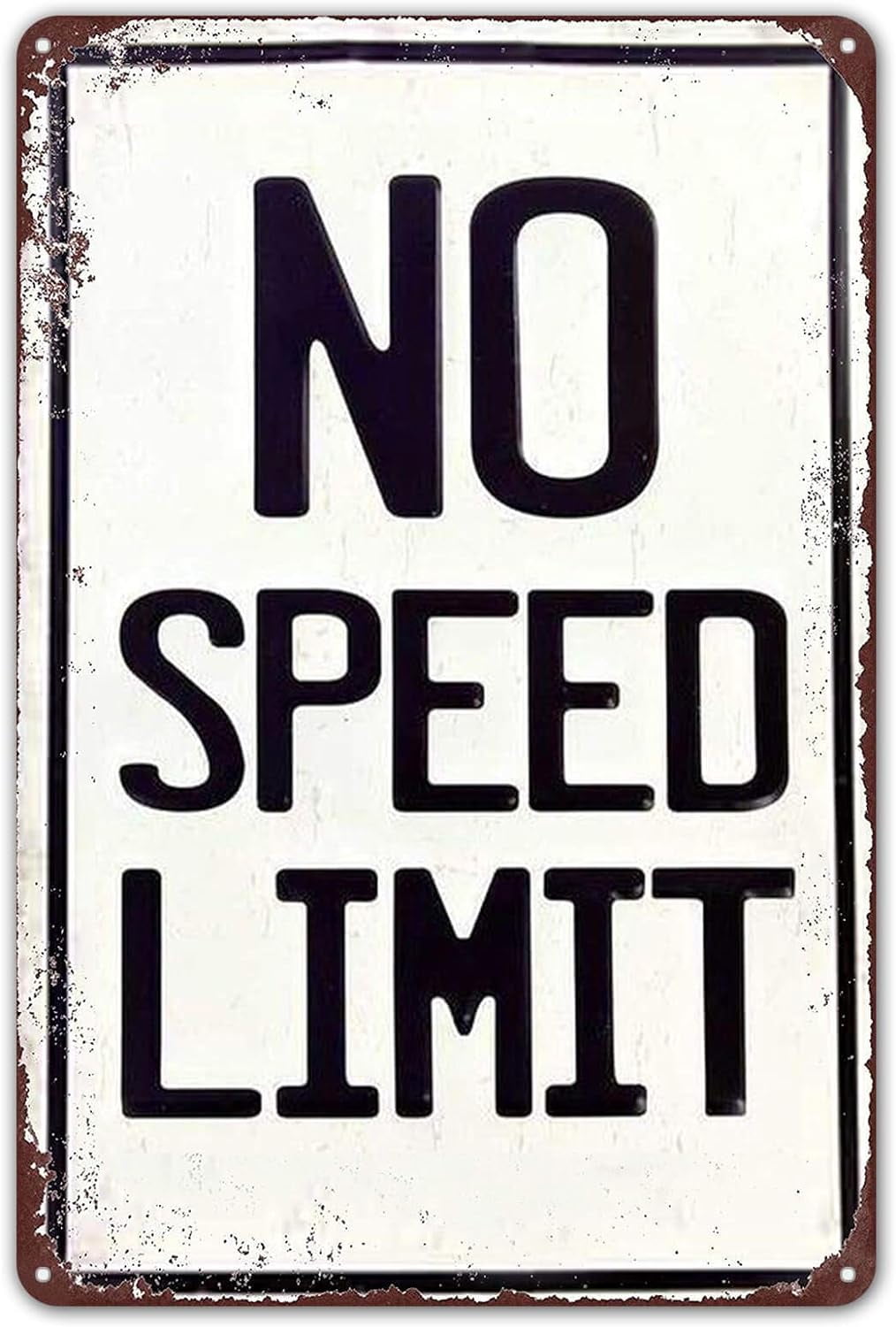 No Speed Limit Metal Tin Signs-Metal Tin Signs Exquisite Wall Art Decor ...