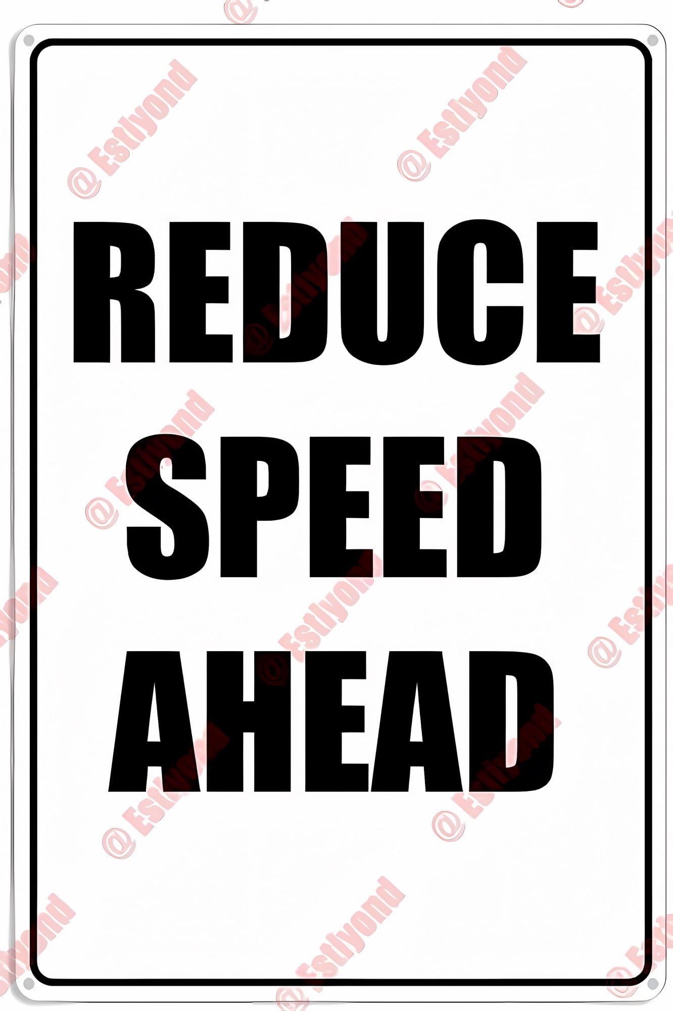 Speed Limit Reduce Speed Ahead Aluminum Sign - 8"x12", Caution Warning ...