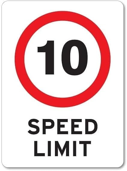 Speed Limit Sign 10 Traffic and Parking Speed Limit Signs Metal Tin ...