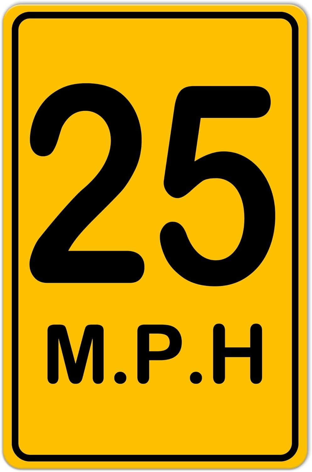 Speed Limit Sign 25 MPH Crossing Sign Outdoor Use for School Road Sign ...