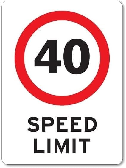 Speed Limit Sign 40 Traffic and Parking Speed Limit Signs Metal Tin ...