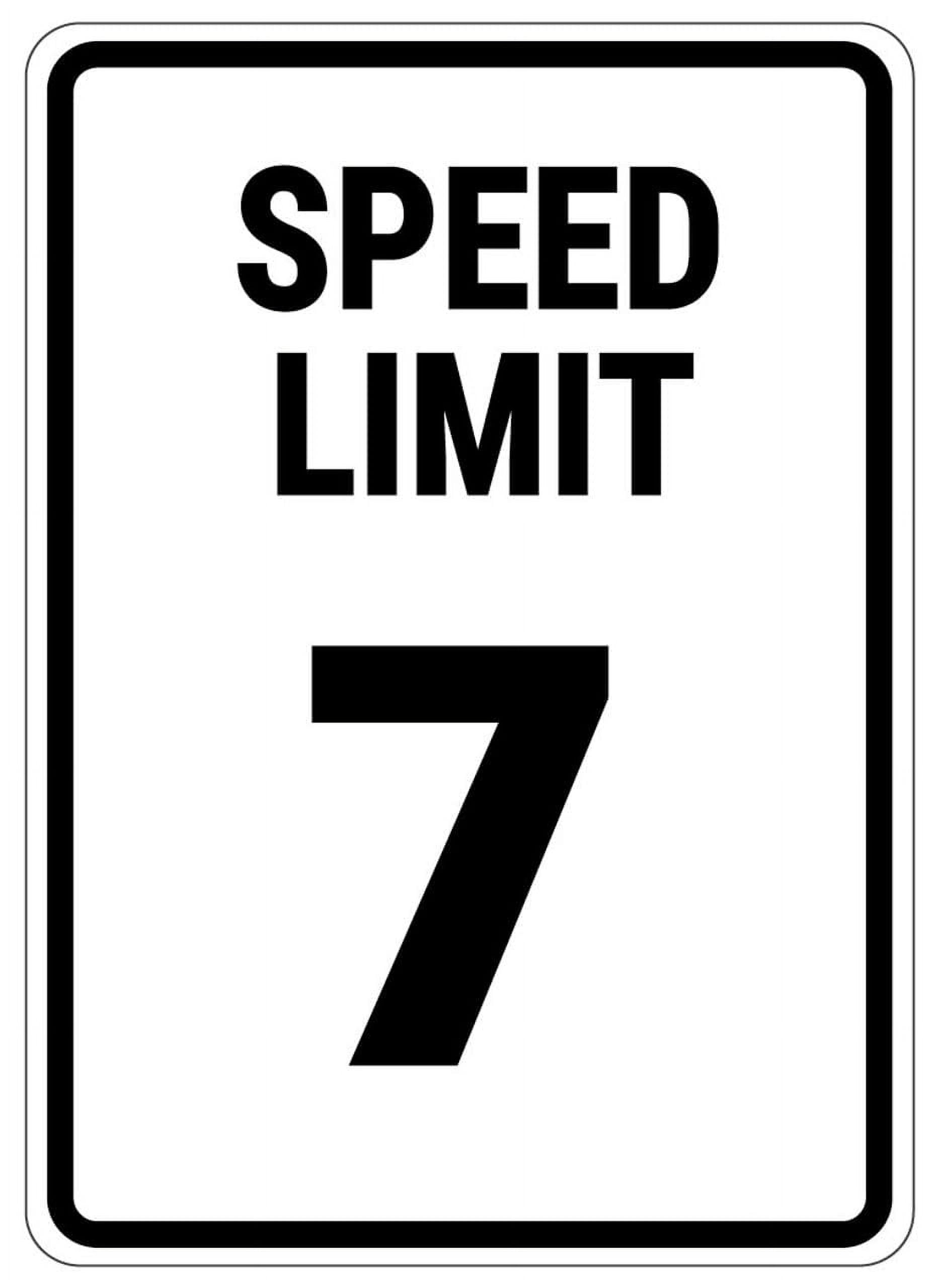 Speed Limit Sign - 7 MPH Signs/Parking Lot Signs Metal Sign Danger ...