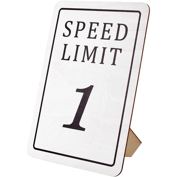 Speed Limit Sign Racing Speed Limit 1 Sign 8x11 inch Wood Traffic Sign ...