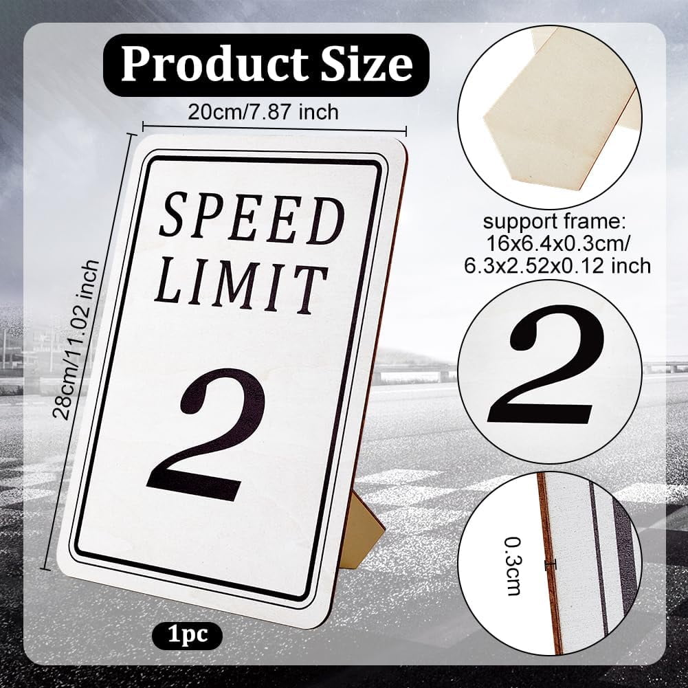 Speed Limit Sign Racing Speed Limit 2 Sign 8x11 inch Wood Traffic Sign ...