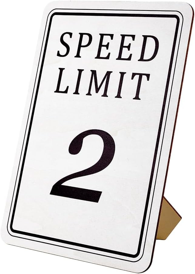 Speed Limit Sign Racing Speed Limit 2 Sign 8x11 inch Wood Traffic Sign ...