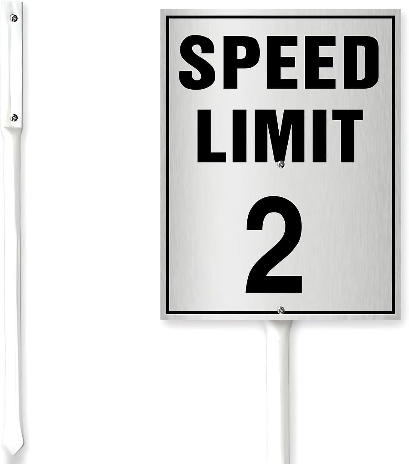 Speed Limit Sign With Stake Speed Limit Signs 2 Mph 8x12inch Yard Road ...