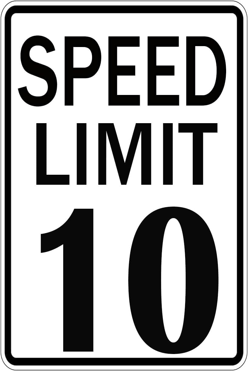 Speed Limit Signs 10 Mph Speed Limit Signs Slow Down Traffic Sign Road ...