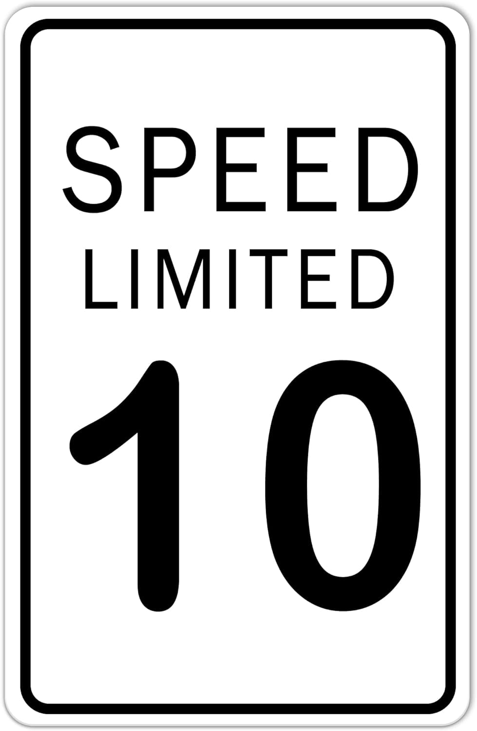 Speed Limited 10 Road Outdoor Road Crossing Metal Sign - for School ...