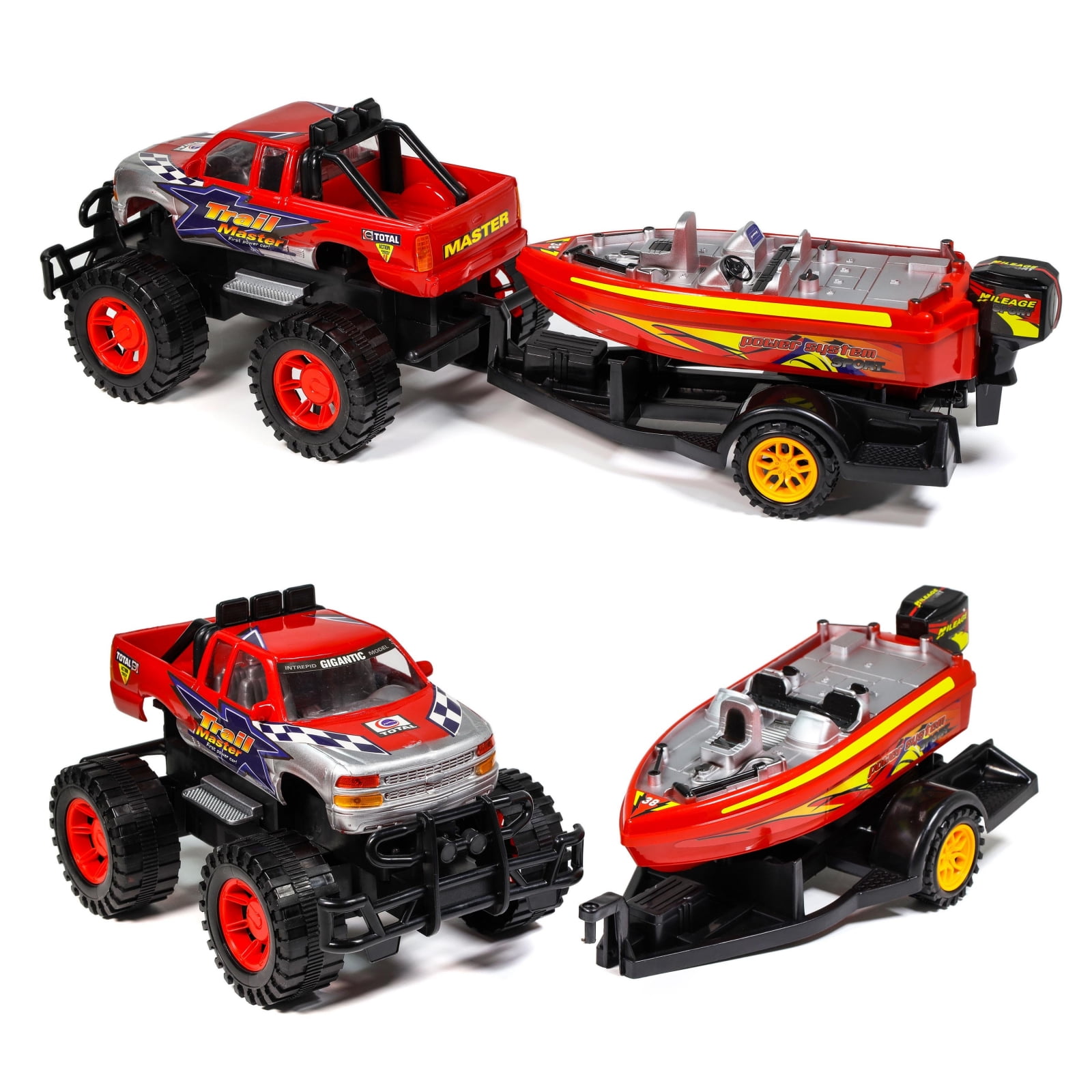 Speed Max King Friction Power Speed Boat Hauler With Trailer - Walmart.com