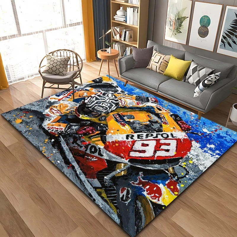 Speed Motorcycle Mountain Biking Living Room Large Area Carpet Sofa ...