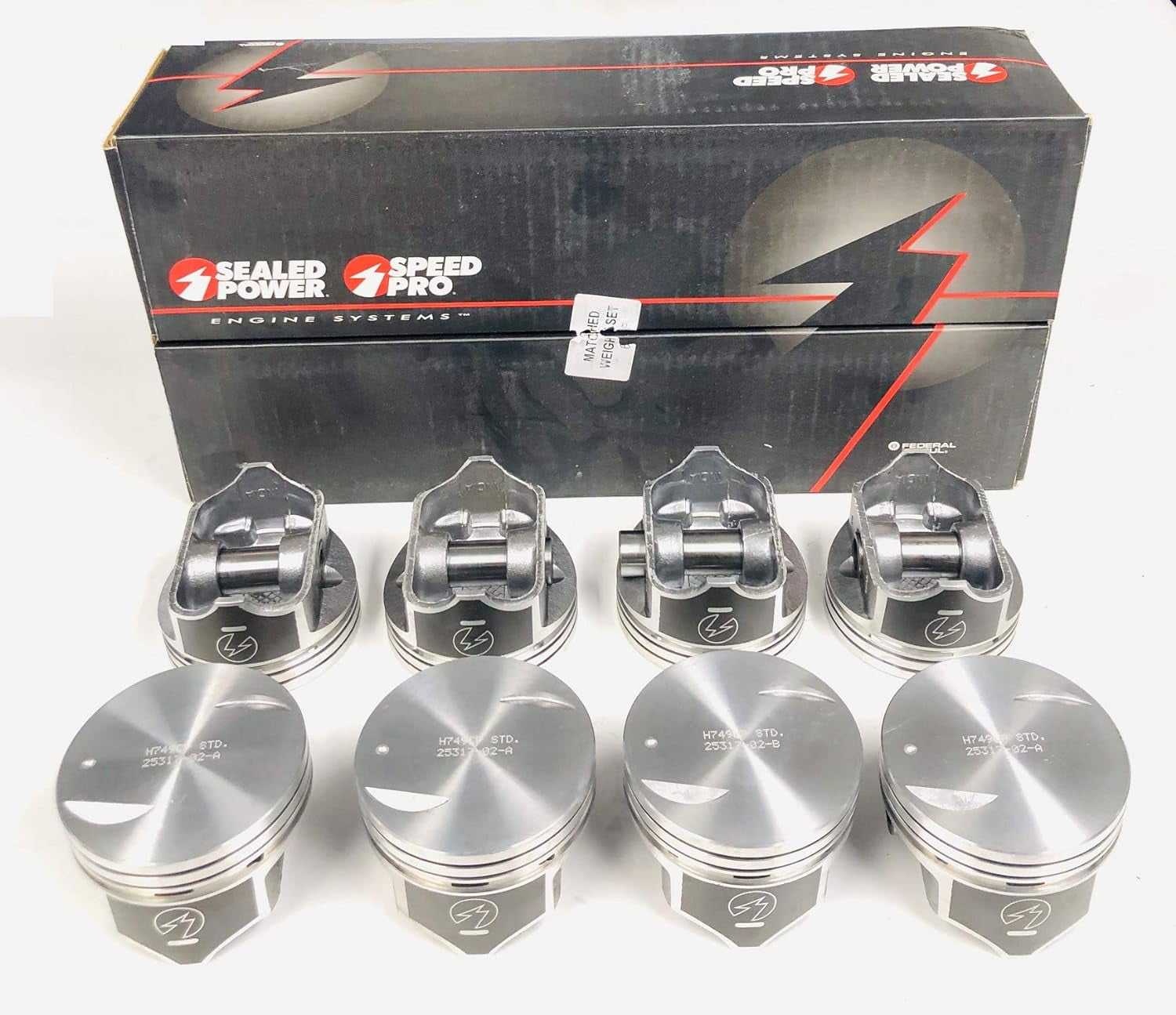 Speed-Pro Sealed Power Hypereutectic Coated Skirt Pistons Automotive ...