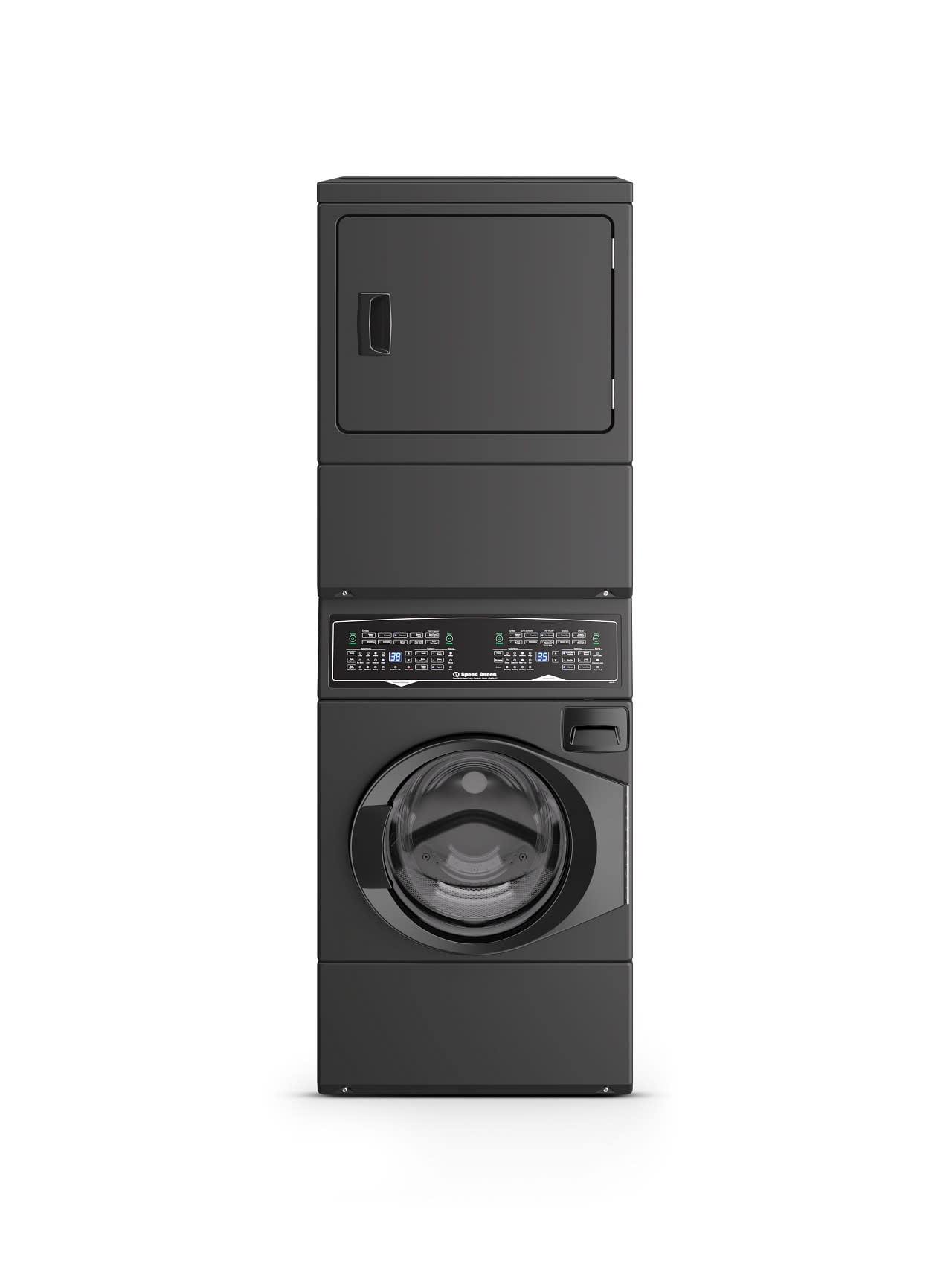 Speed Queen SF7007BE Stacked Matte Black Washer and Dryer Combo ...