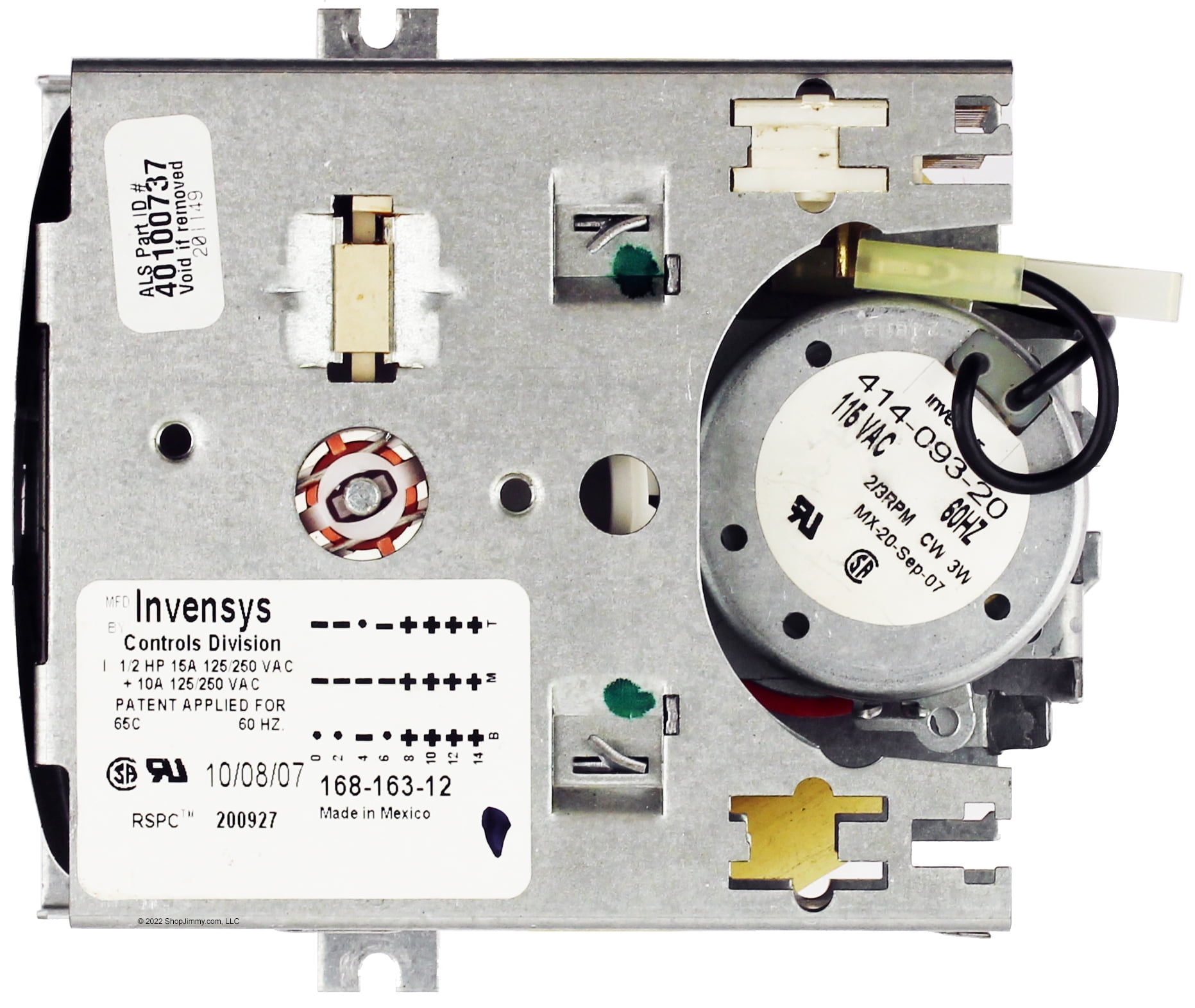 Speed Queen Washer 200927P Timer 115/60 3 Cycle - Walmart.com