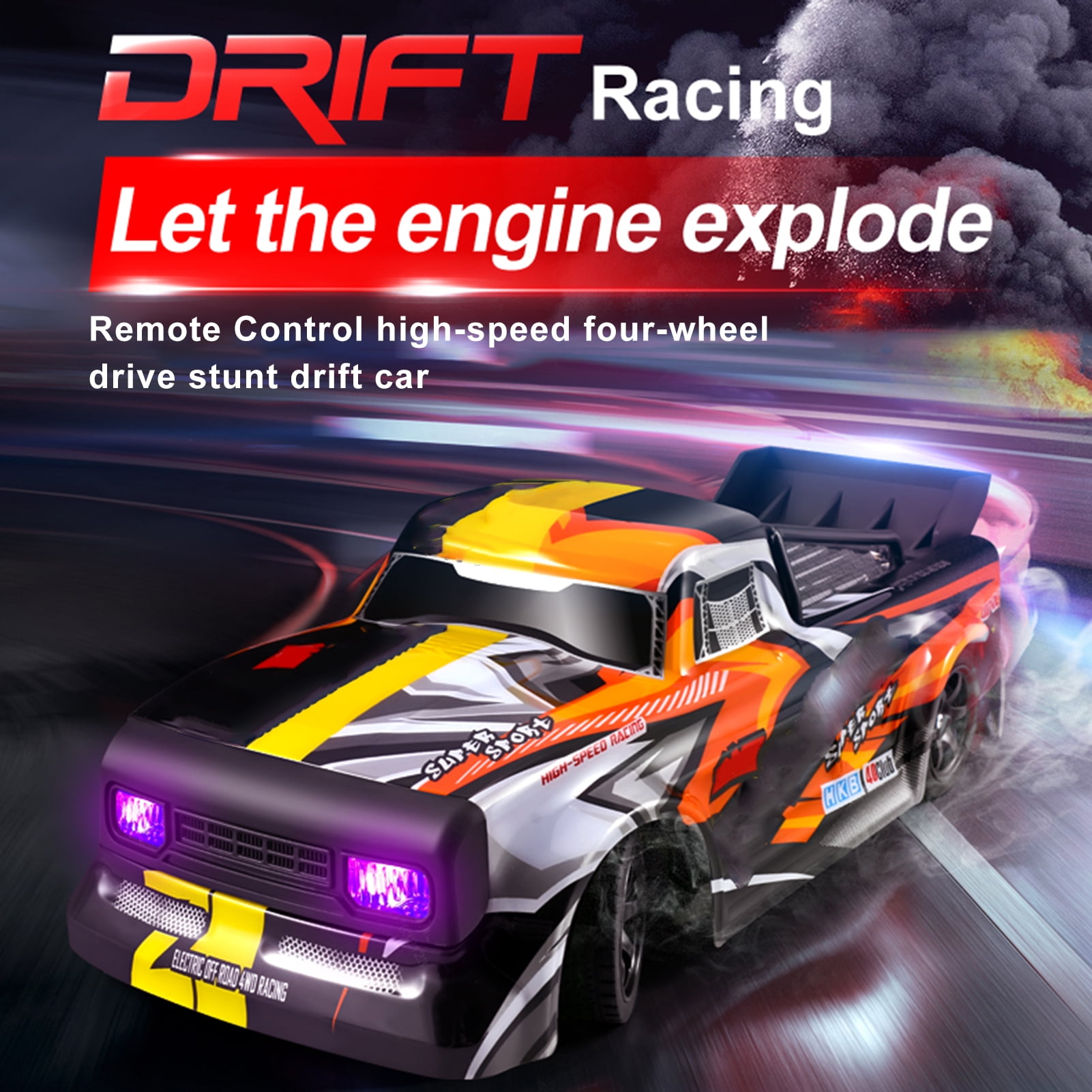 Speed Remote Control Drift Car Remote Control Car 2.4GHz 4WD 30km/h ...