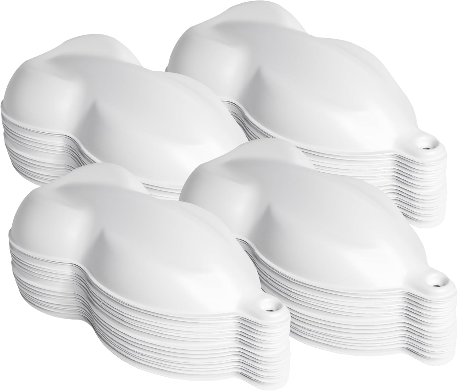 Speed Shapes (100) White Plastic Car Models for Auto Paint Display ...