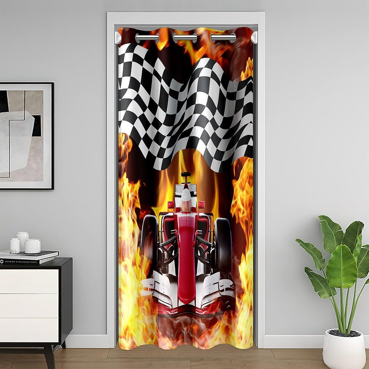 Speed Sports Racing Car Door Curtains Closet Curtain for Kids Boys ...