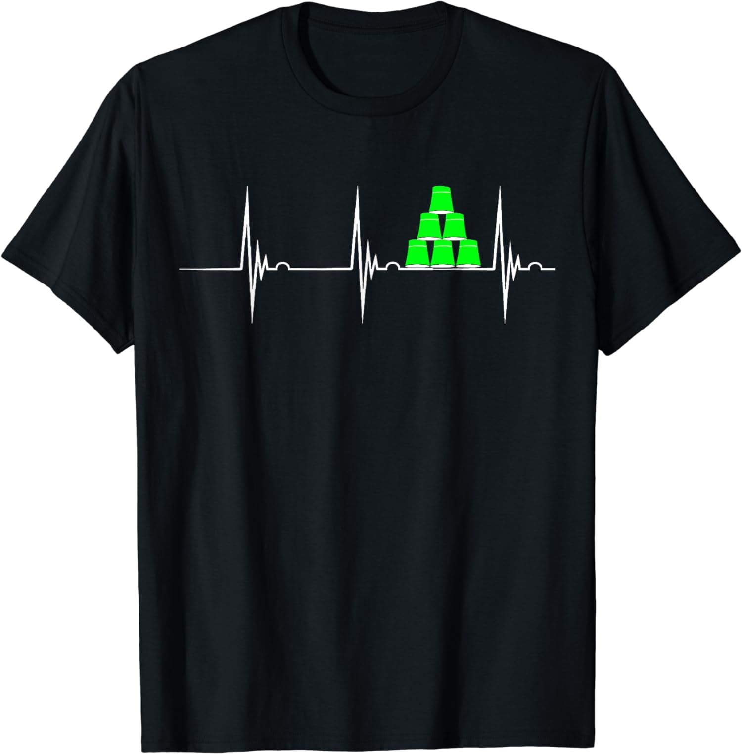 Speed Stacking Heartbeat EKG Sport Stacker Pulse Line TShirt - Walmart.com