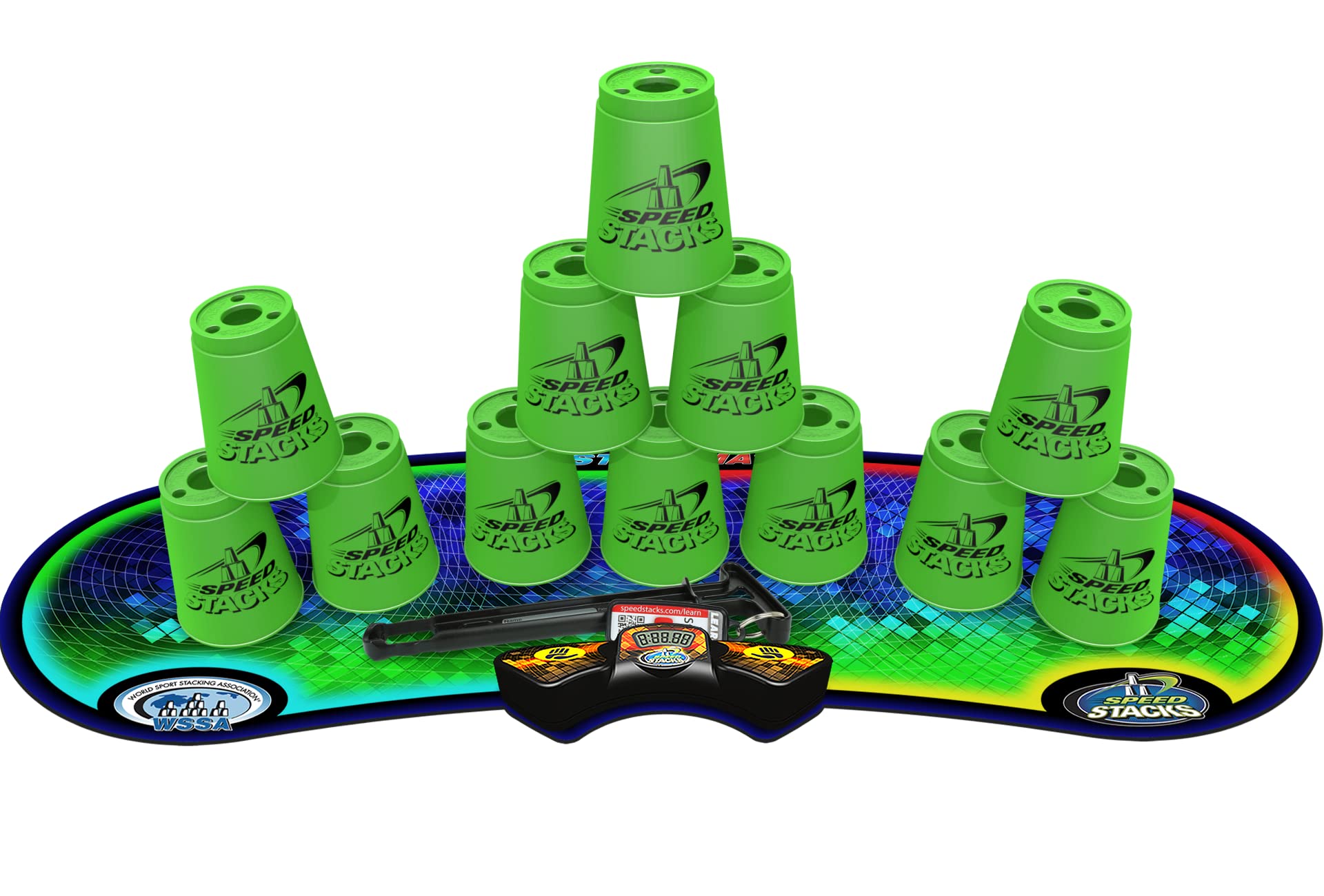 Speed Stacks | Sport Stacking Competitor, Neon Green - 12 Cups, Holding ...
