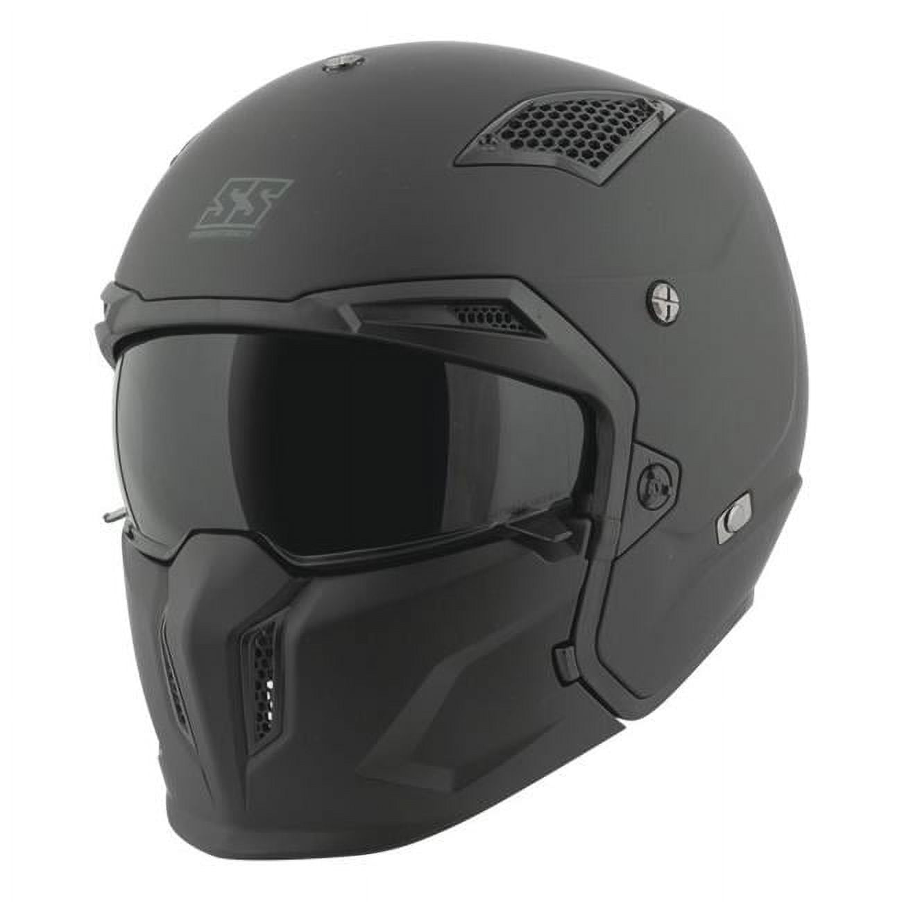 Speed & Strength SS2400 Solid Open Face Motorcycle Helmet Black LG ...