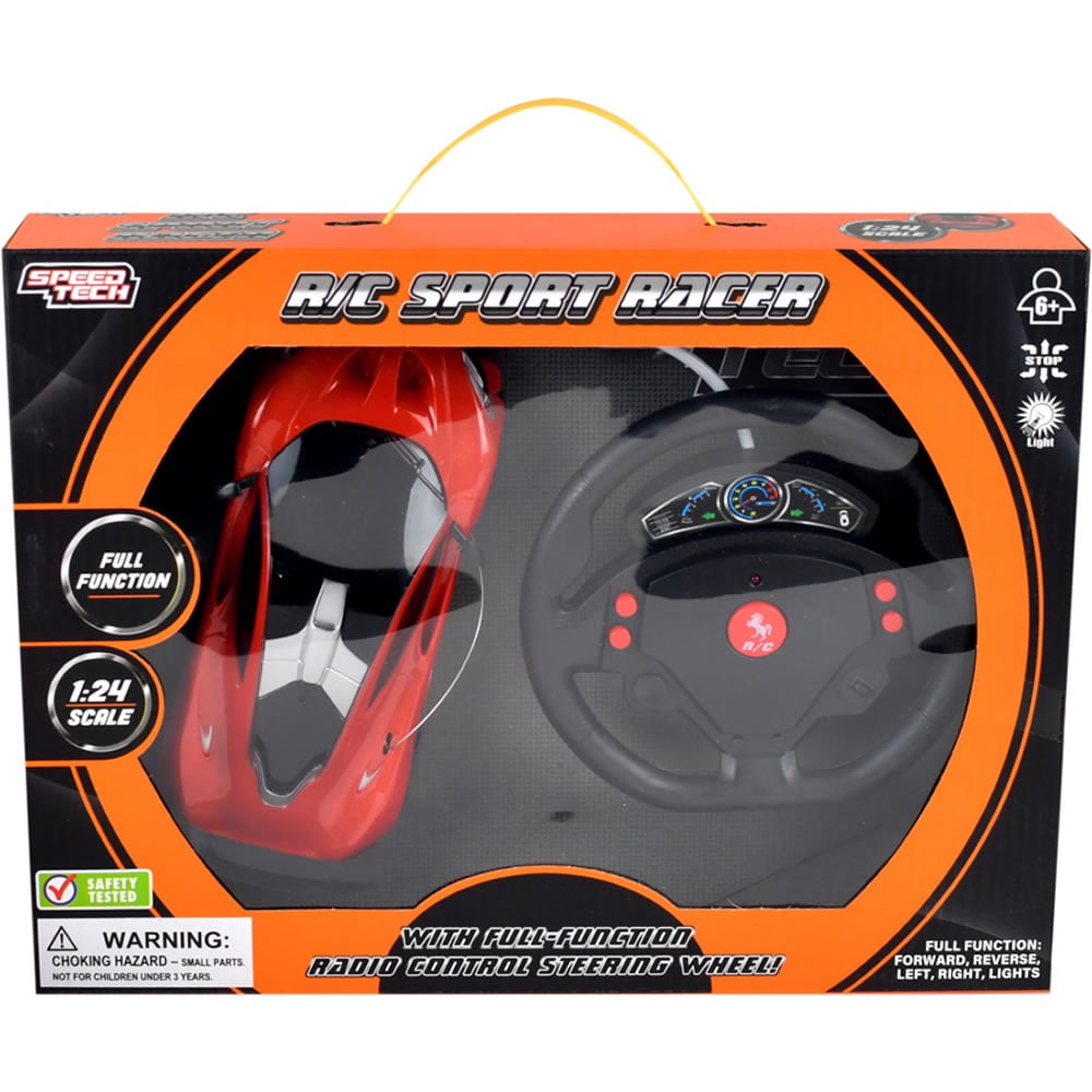 Speed Tech Remote Control Sports Car with Steering Wheels 1:24 Scale ...