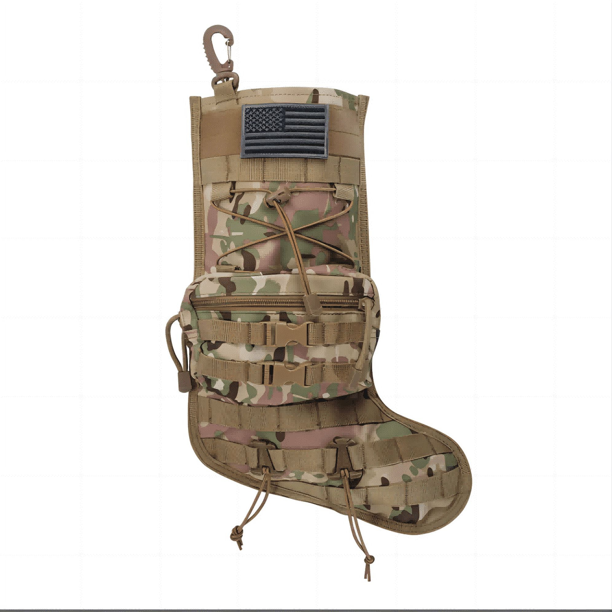Speed Track Tactical Christmas Stocking, Mantle Hook, Khaki Camouflage ...