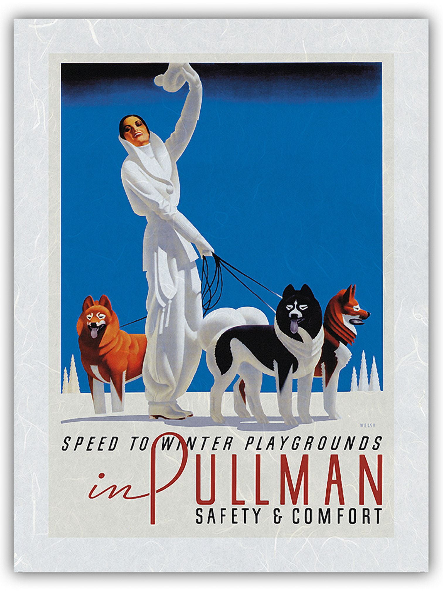 Speed to Winter Playgrounds - Pullman Company - Vintage Railroad Travel ...
