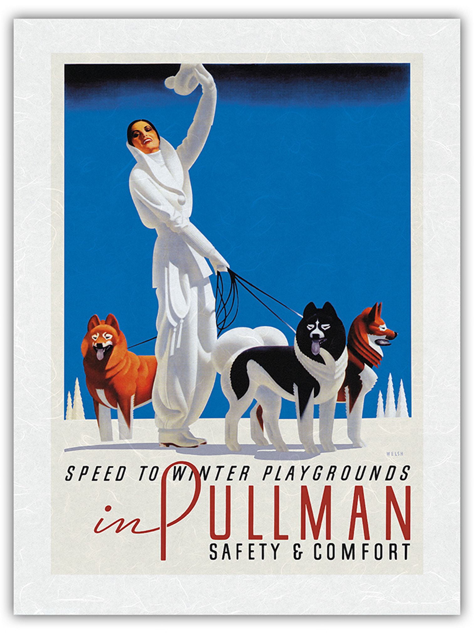 Speed to Winter Playgrounds - Pullman Company - Vintage Railroad Travel ...