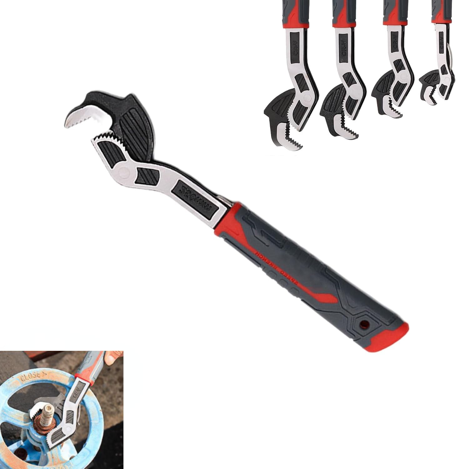Speed Wrench, Plumbers Wrench, Heavy Duty Self-Adjusting Pipe Wrenches ...