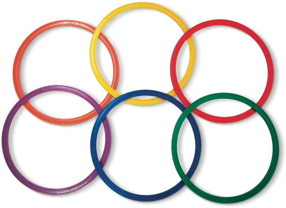 Speed and Agility Flat Hoops - Set of 12-14", 20" or 24" Rings ...