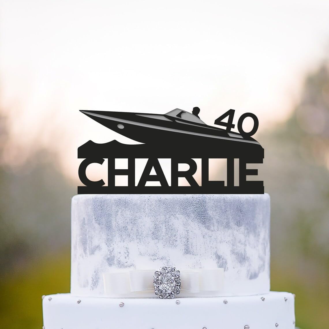 Speed boat birthday cake topper,boat birthday party cake topper,Boat ...