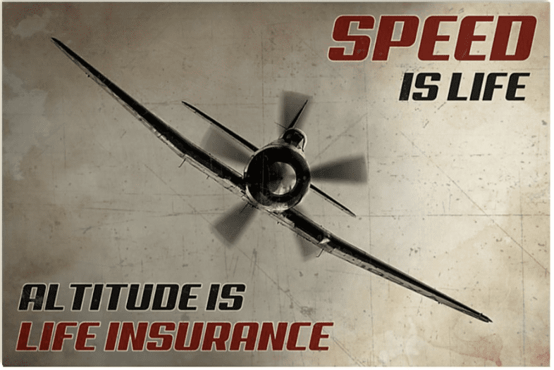 Speed is life altitude is life insurance poster 24 x 36 Inch Poster ...