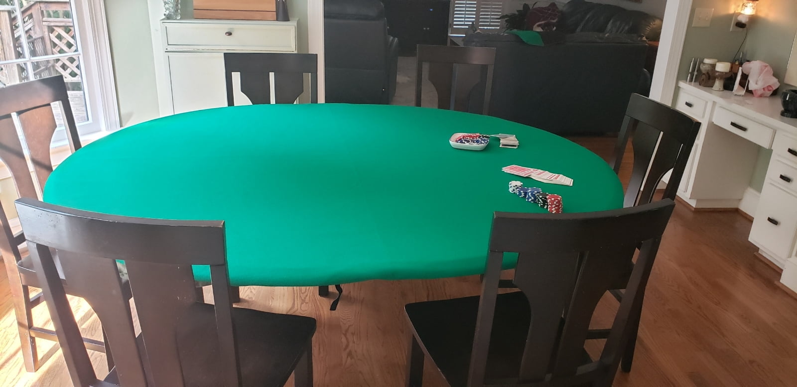 Speed lite Poker Table Cover - Felt Style Tablecloth - Cover only for ...