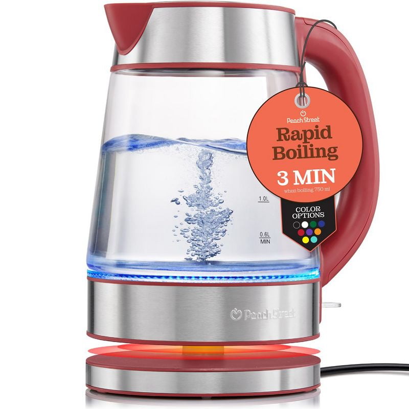 Speed-oil Electric Kettle 1.7L Coffee & Tea oiler 1500W, orosilicate ...