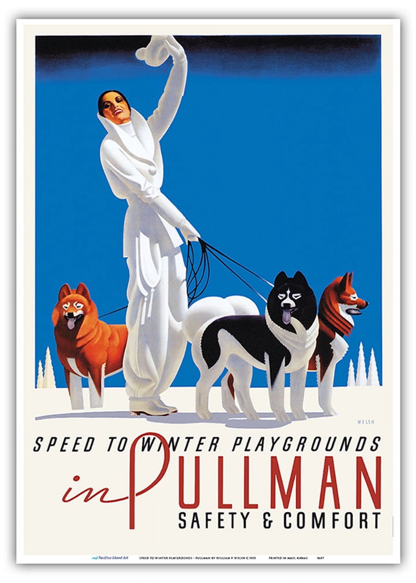 Speed to Winter Playgrounds - Pullman Company - Vintage Railroad Travel ...